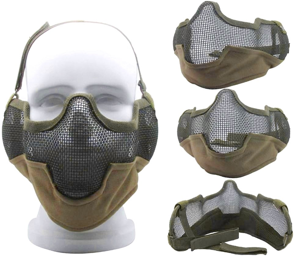 STRIKE V2 Mesh Mask with Ear Covers Tan – 007 Airsoft Ltd.