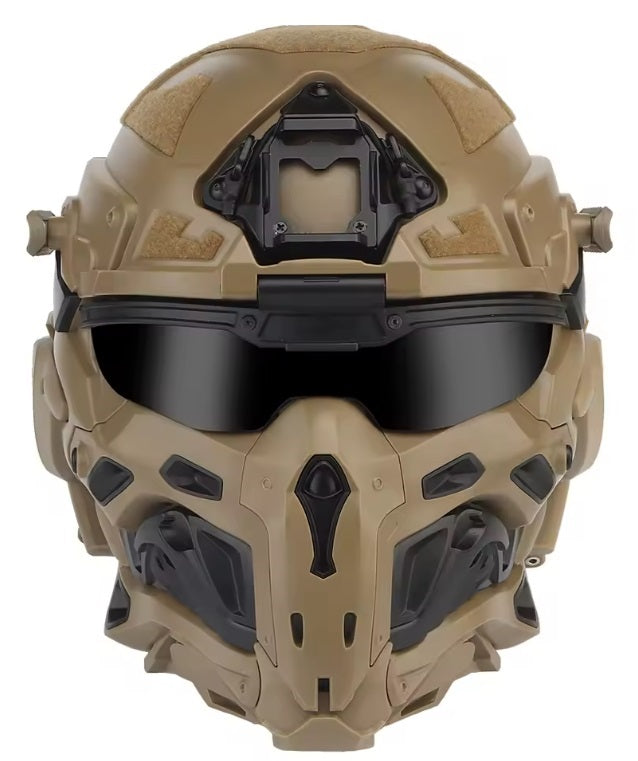 WOSPORT W Assault Juggernaut Helmet with Googles + Mask + Comms + Fan ...