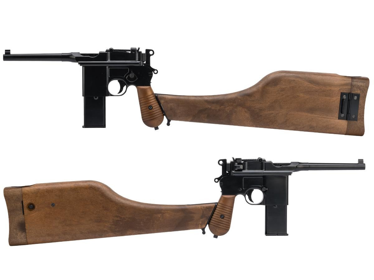 WE Mauser M712 Full GBB Pistol with Faux Wood Stock / Holster – 007 ...